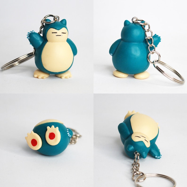 Handmade Snorlax Keychain - Etsy