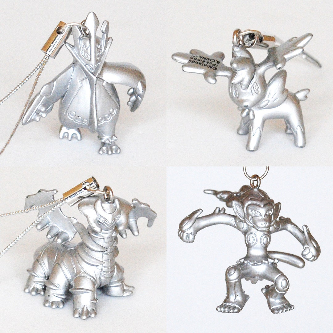 Handmade Silver Vintage Pokémon Charm, Giratina Empoleon Infernape ...