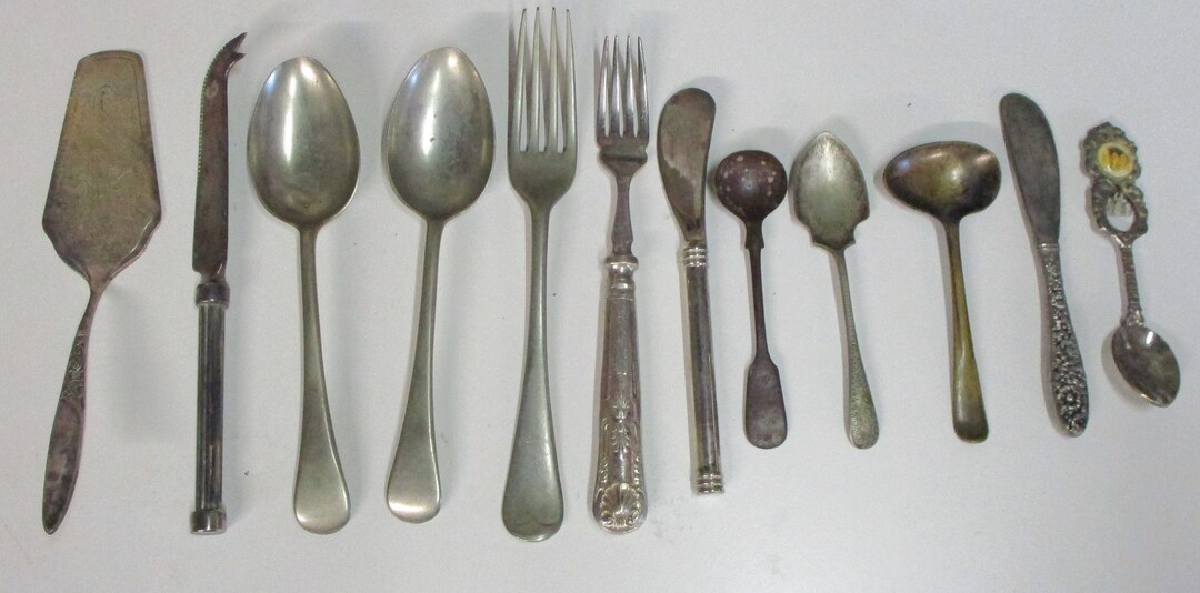 12 Pieces of Mismatched Cutlery / Serving / Spoons / Forks - Etsy
