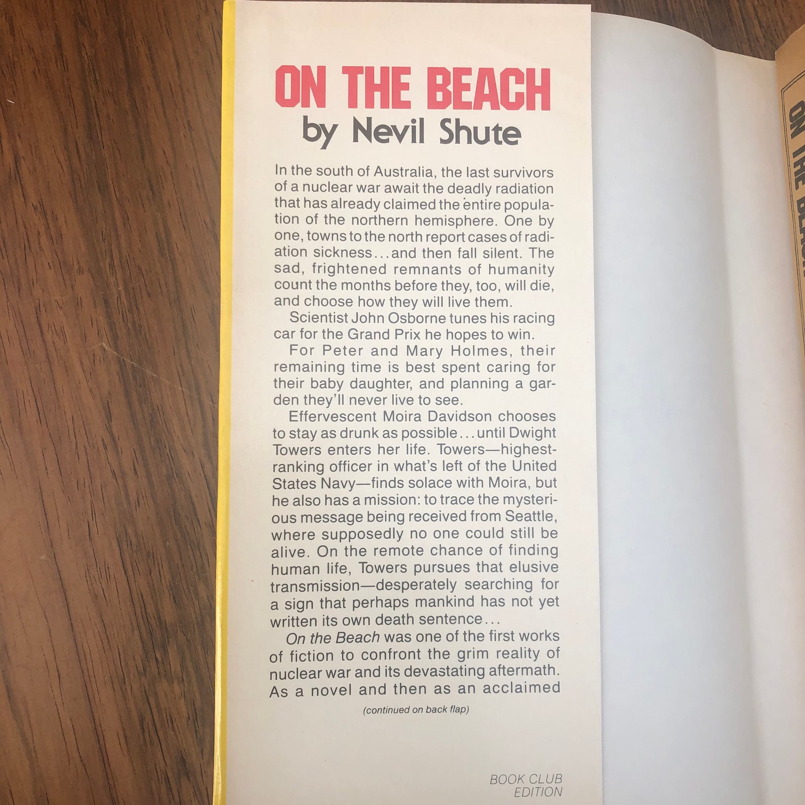 On the Beach Nevil Shute Sci Fi - Etsy