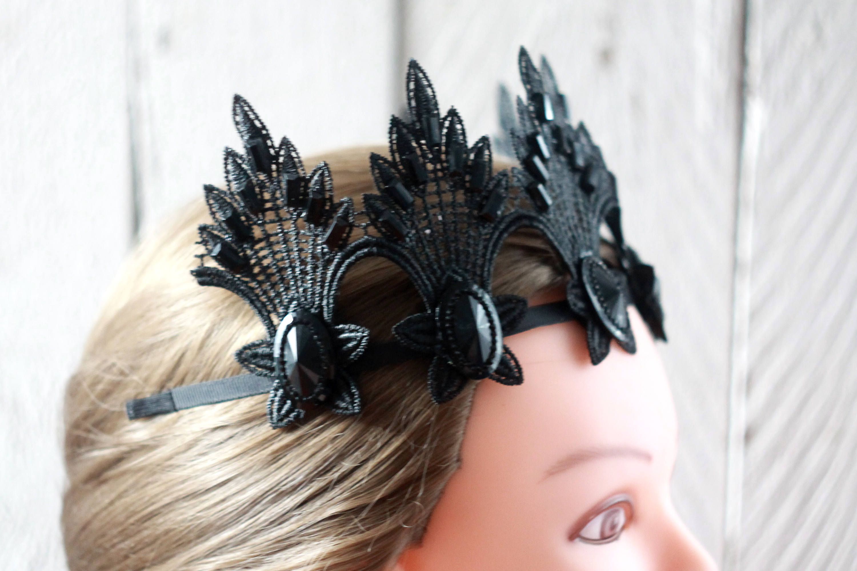 Swan Crown Evil Queen Crown Birthday Crown Black Crown - Etsy