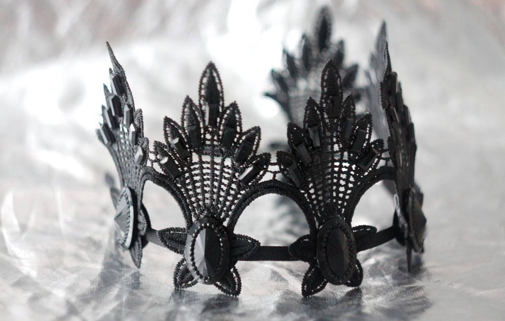 Swan Crown Evil Queen Crown Birthday Crown Black Crown - Etsy
