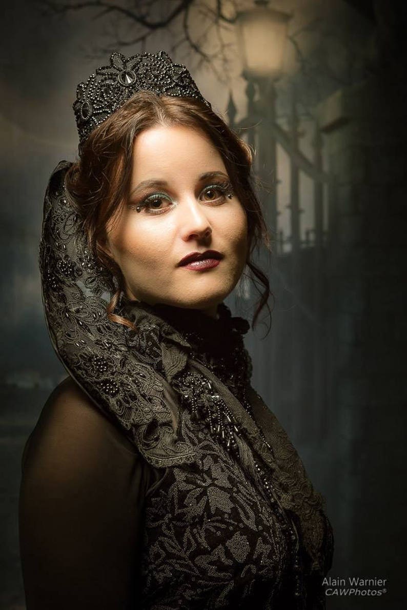 Black Crown Gothic Headpiece Vampire Gothic Crown Evil Queen Crown ...