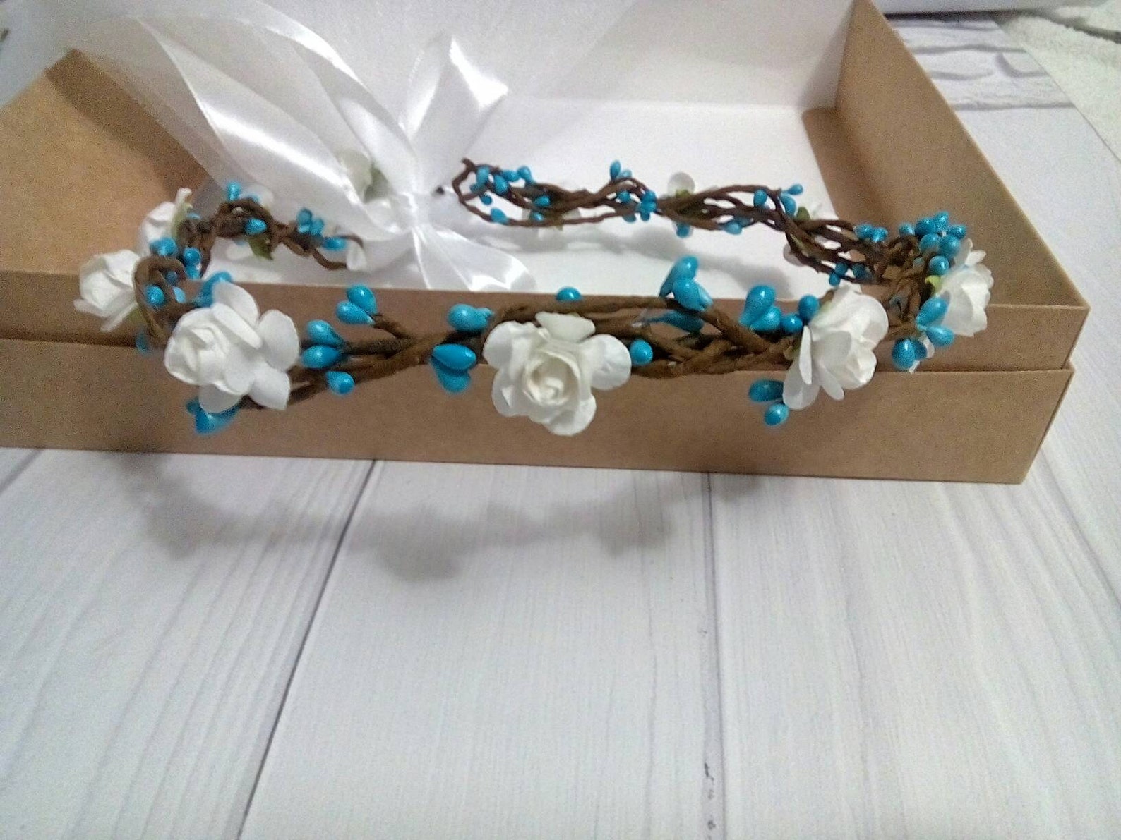 Bridal Hair Wreath With Veil Wedding Party Flower Crown Veil - Etsy