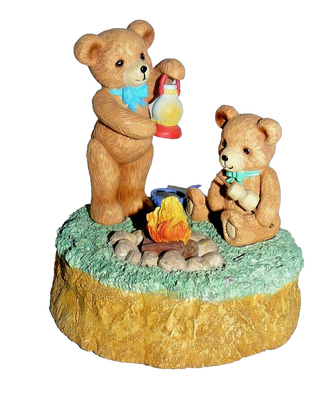 Teddy Tempo Music Box dad & Child Making S'mores Father, Child, Son ...
