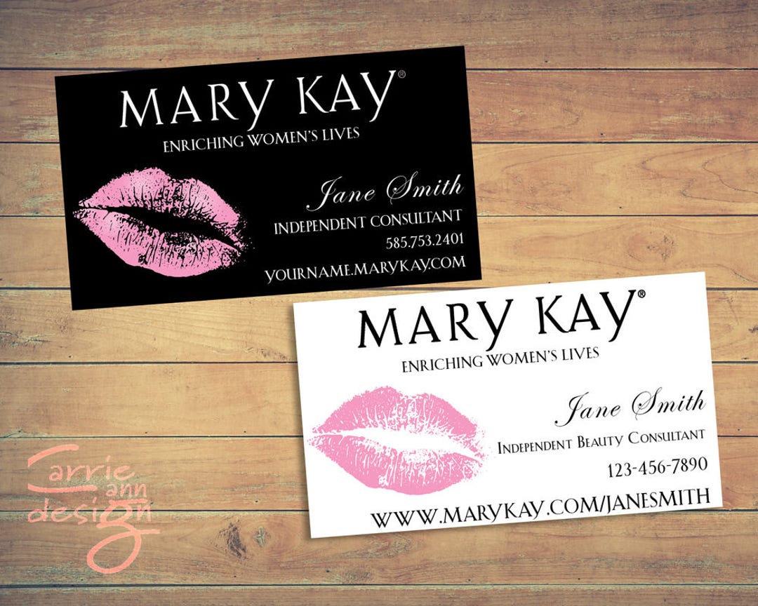 Tarjetas de presentación Mary Kay, imprimibles, labios, rosa, personalizadas, maquillaje ...