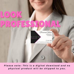 Editable Avon Business Card Template | Canva | Instant Download | Avon ...