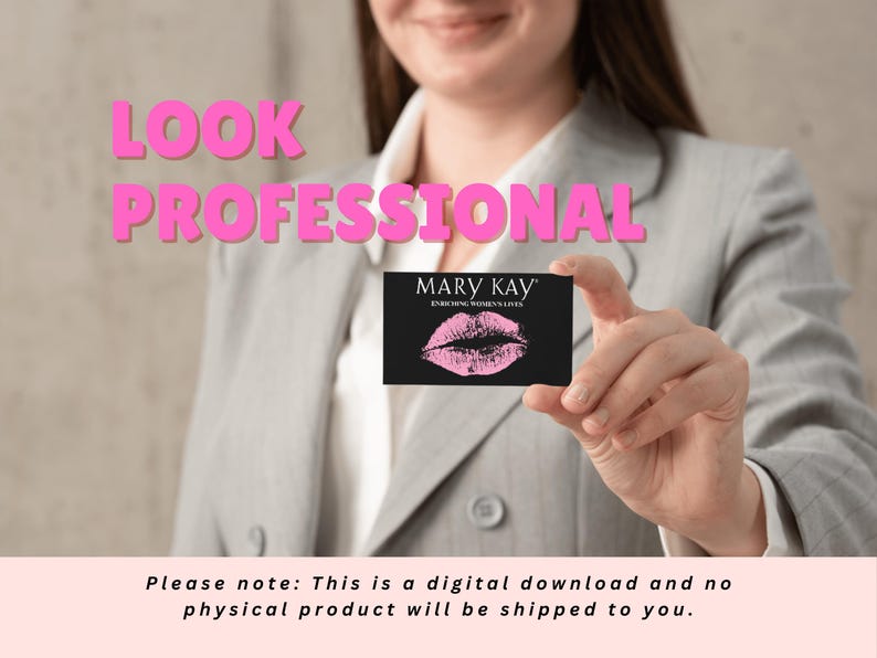 Mary Kay Business Card Template: Lip Design, Editable in Canva (digital ...