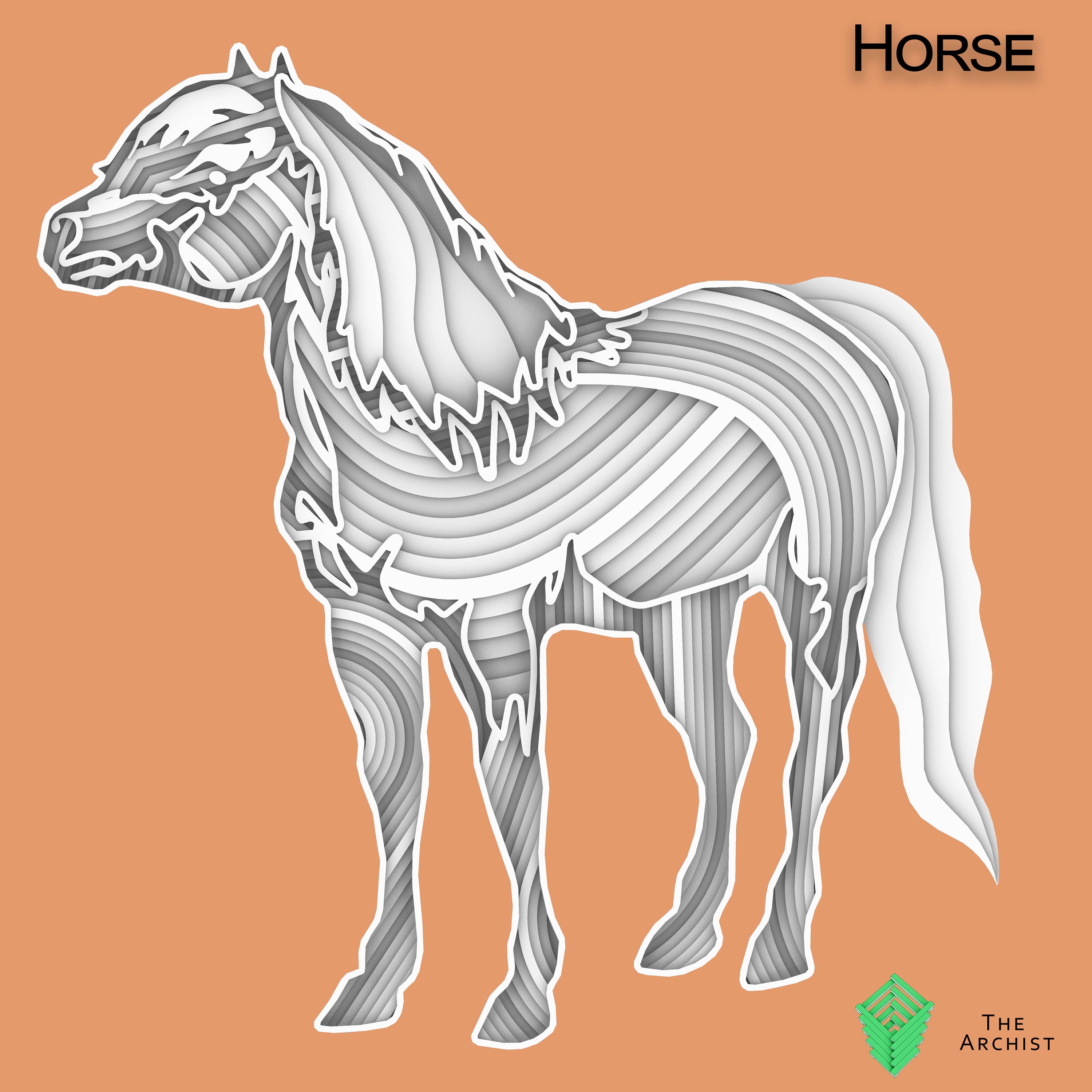 Horse Layered SVG, 3D Mandala Laser Cut File (digital Download) - Etsy UK
