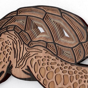 Layered Turtle Svg, Geometric Wall Art, Sea Turtle Wall Art, Cnc File ...