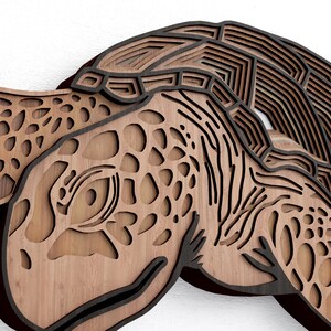 Layered Turtle Svg, Geometric Wall Art, Sea Turtle Wall Art, Cnc File ...