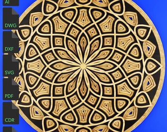 Laser Cut File Geometric Wall Art Cnc File Instant | Etsy