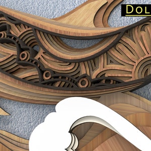 Layered Svg Dolphin, Laser Cut File, Dolphin, Cnc File, 3d Layer Svg ...