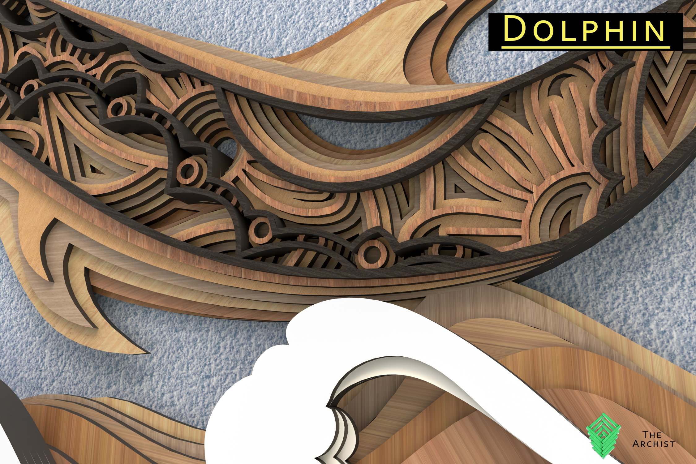 Layered Svg Dolphin Laser Cut File Dolphin Cnc File 3d - Etsy