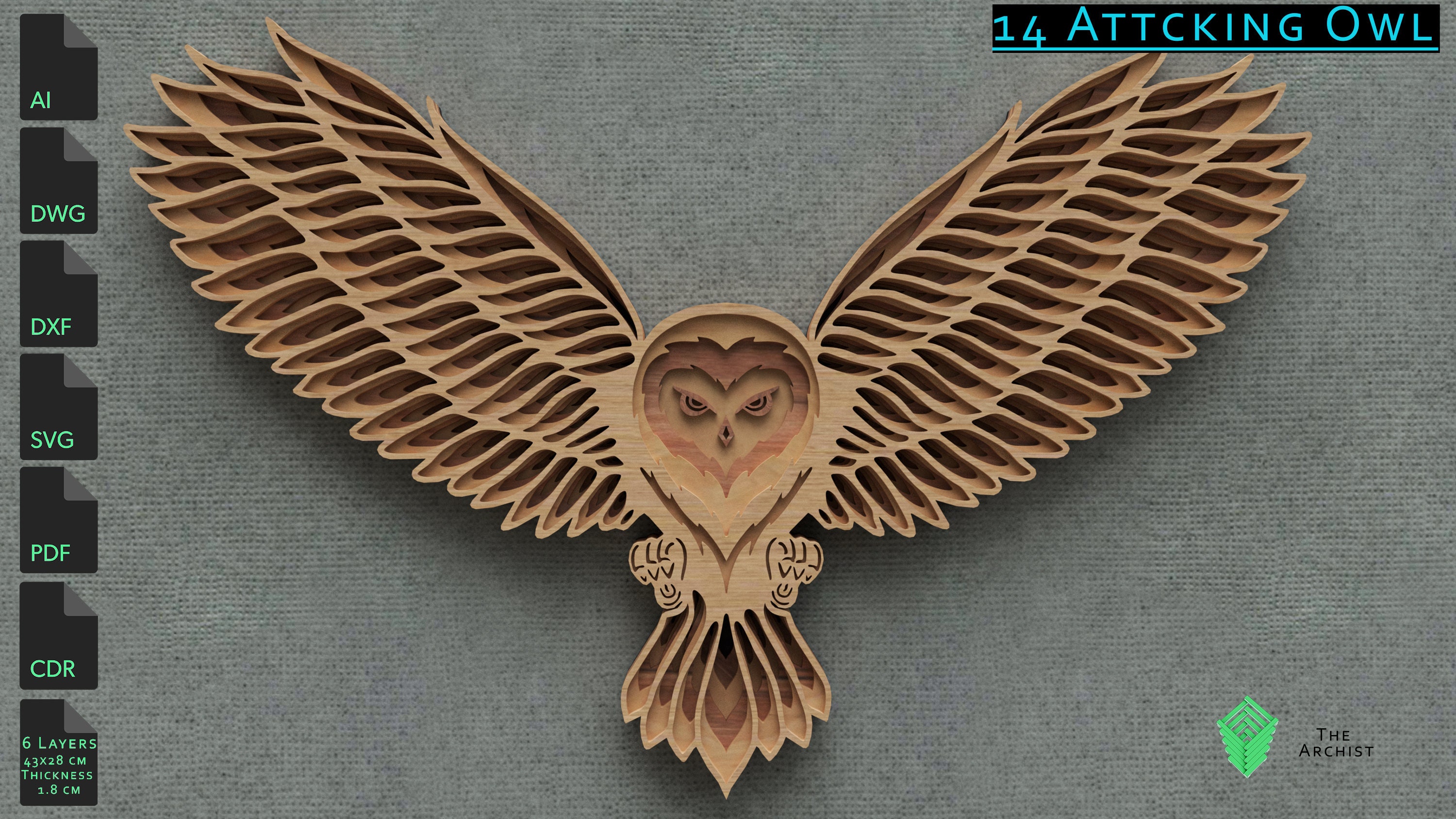 Art & Collectibles Drawing & Illustration lasercut,cdr 66 Laser Cut Owl ...