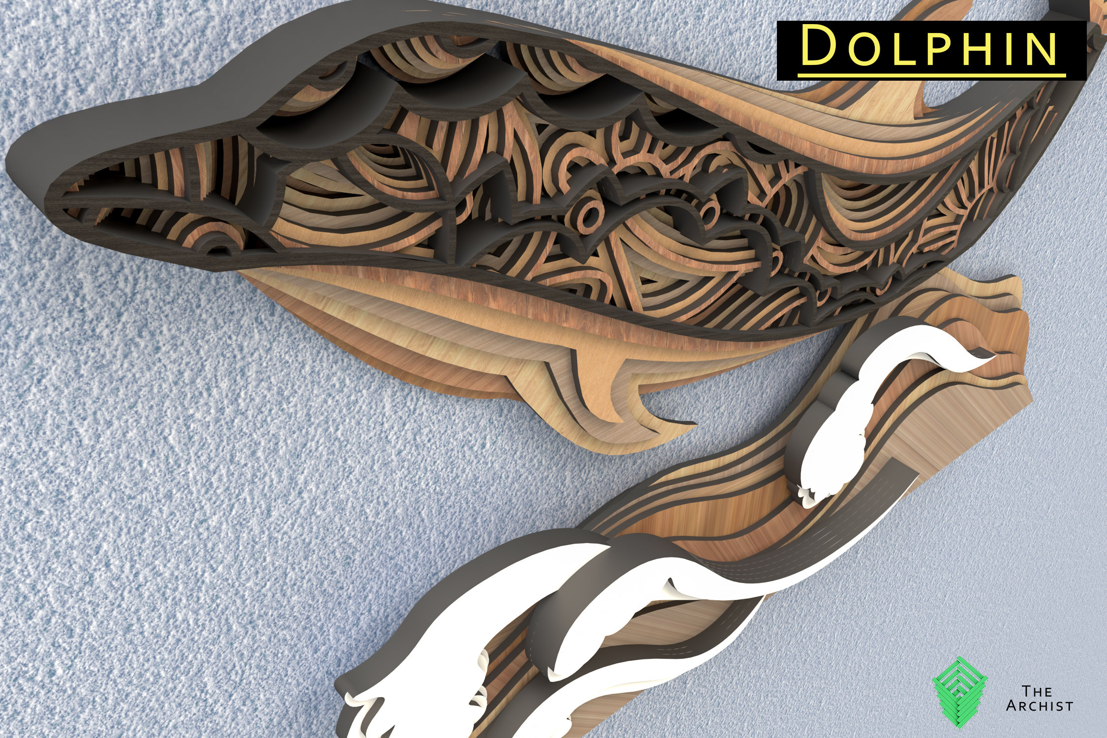 Layered Svg Dolphin Laser Cut File Dolphin Cnc File 3d - Etsy