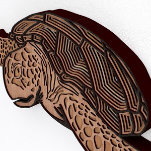 Layered Turtle Svg, Geometric Wall Art, Sea Turtle Wall Art, Cnc File ...