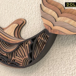 Dolphin Layered Double Sided Laser Cut File, Dolphin, Cnc File, 3d ...