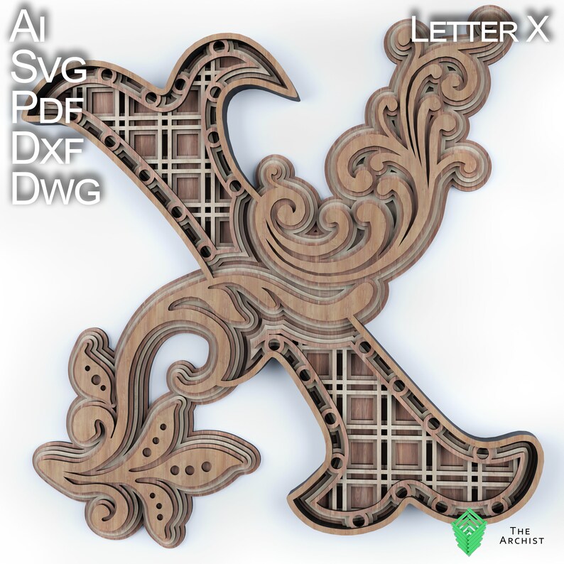 Ornate Laser Cut Alphabet Letters A-Z, SVG Vector Files - Etsy