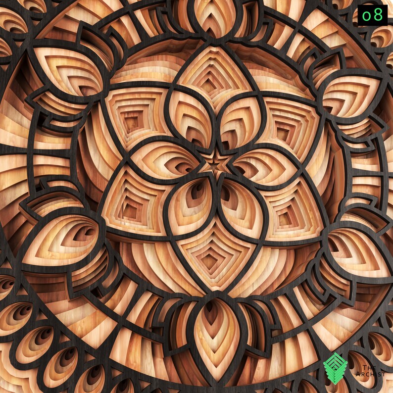 Laser Cut File Geometric Wall Art Cnc File Instant - Etsy