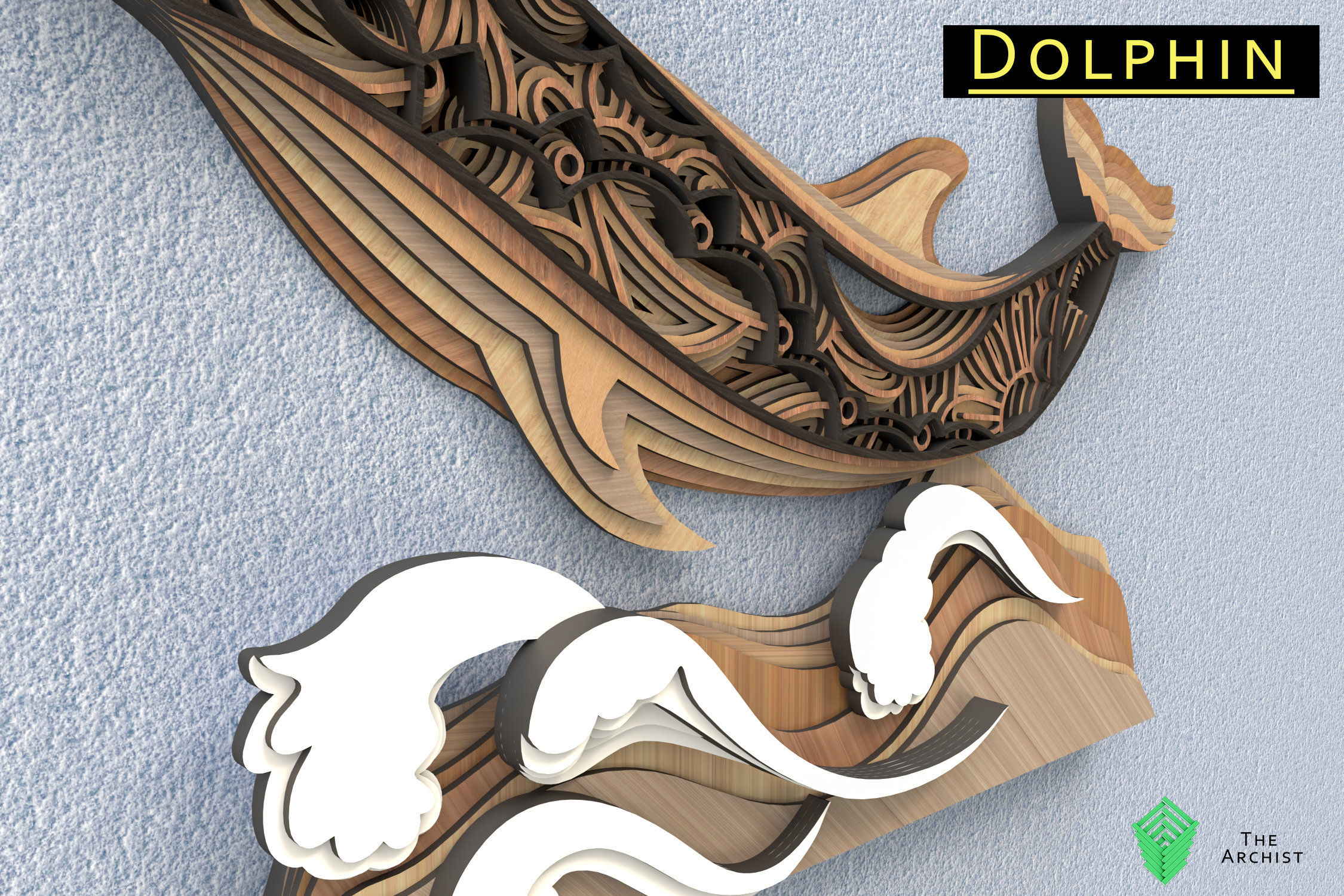 Layered Svg Dolphin Laser Cut File Dolphin Cnc File 3d - Etsy