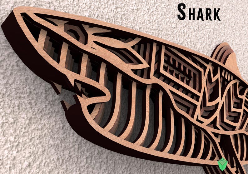 Layered Shark Wall Art, Laser Cut File (digital Download) - Etsy UK
