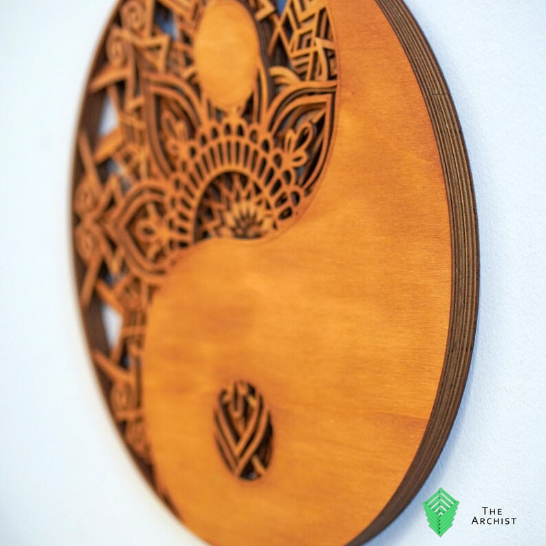 Yin Yang Mandala SVG, Multilayer Plywood Laser Cut File (digital ...
