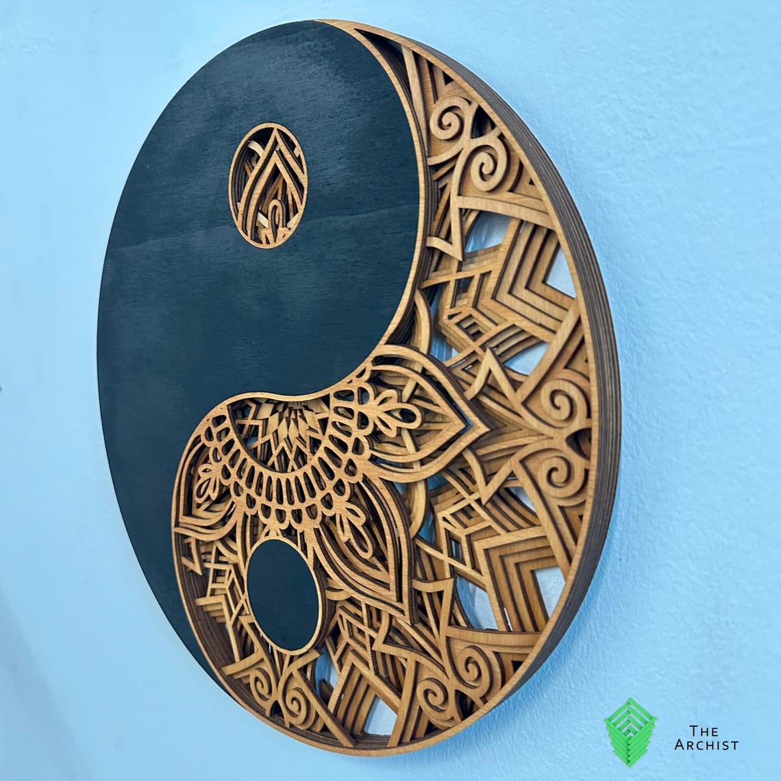 Yin Yang Mandala SVG, Multilayer Plywood Laser Cut File (digital ...