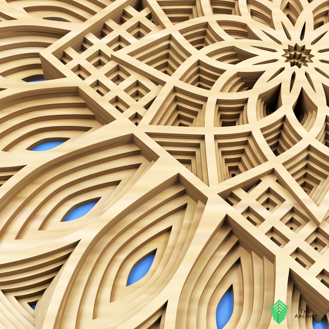 Laser Cut File Geometric Wall Art Cnc File Instant - Etsy