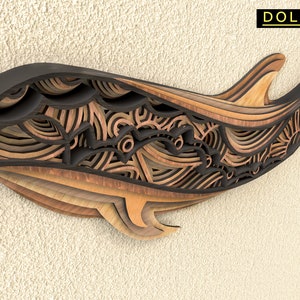 Dolphin Layered Double Sided Laser Cut File, Dolphin, Cnc File, 3d ...