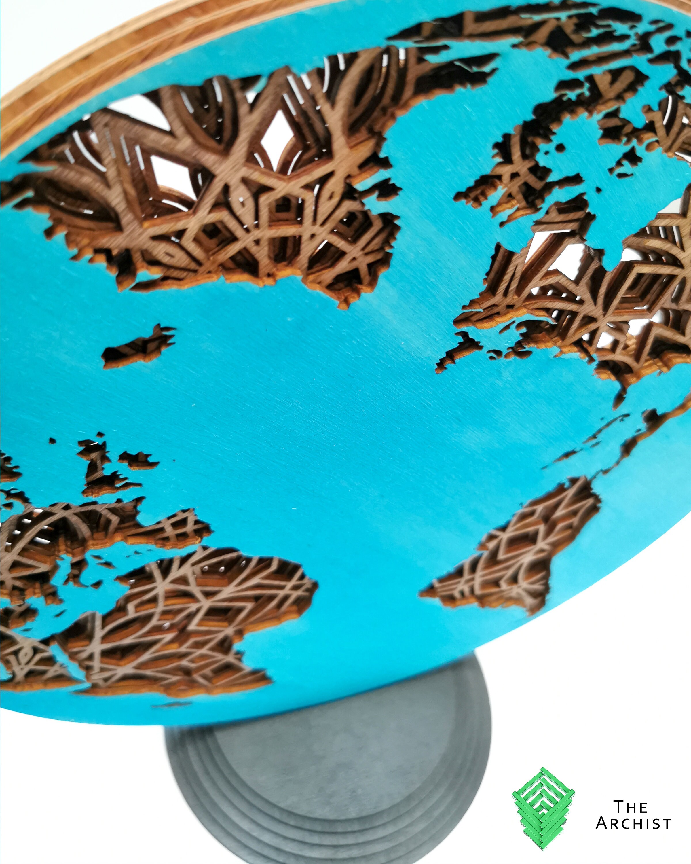 Laser Cut world map Geometric Wall Art world map svg wall | Etsy
