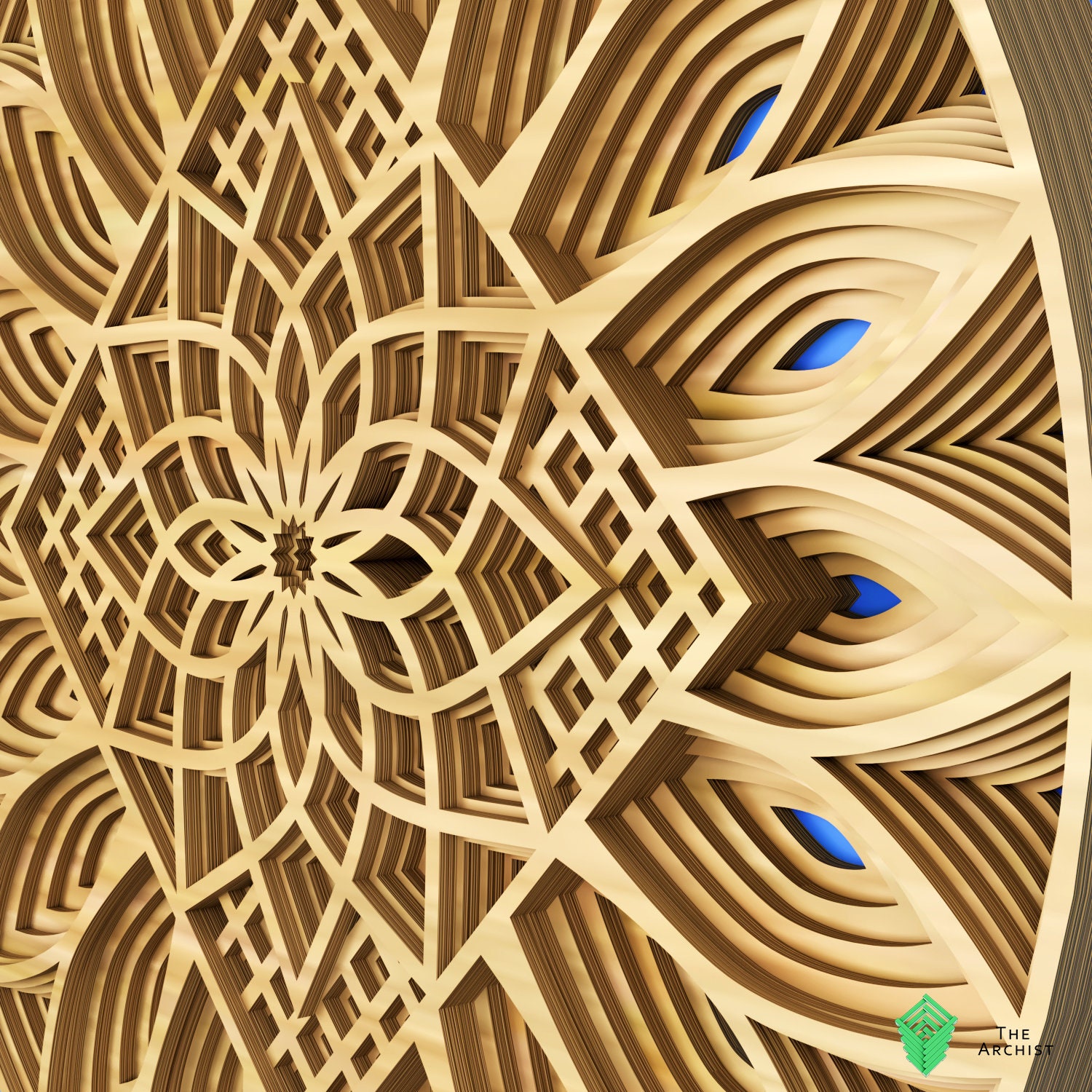 Laser Cut File, Geometric Wall Art, Cnc File, Instant Download, 3d ...