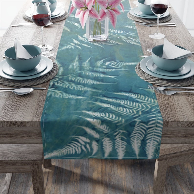 Fern Wet Cyanotype Table Runner - Etsy