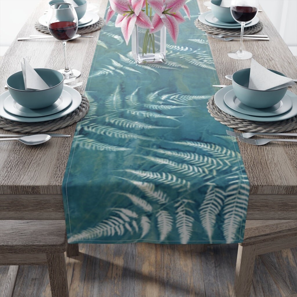 Fern Wet Cyanotype Table Runner - Etsy