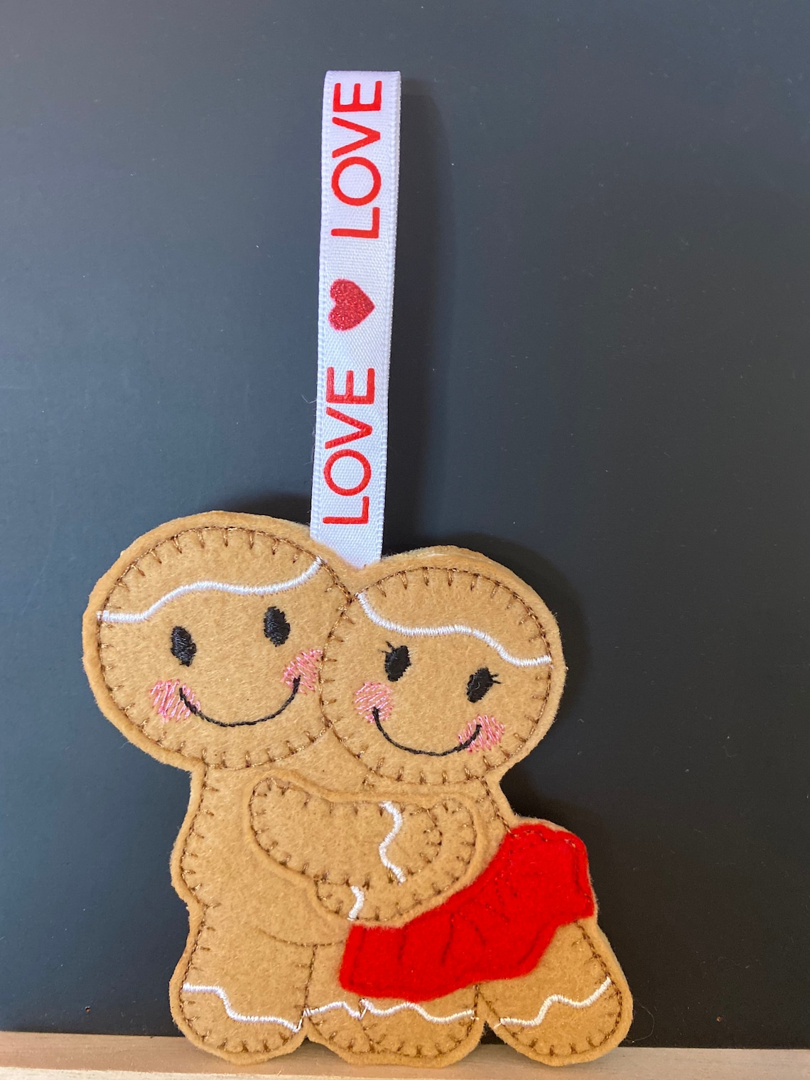 Ginger Couple in Love/gingerbread Felt Ornaments/christmas/girl/gift ...