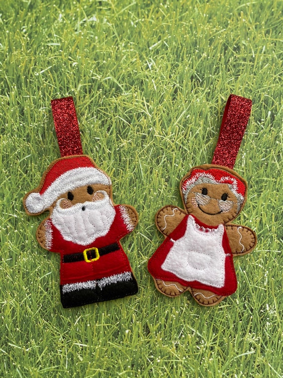 Santa and Mrs. Claus Gingers/gingerbread Man Hanging - Etsy
