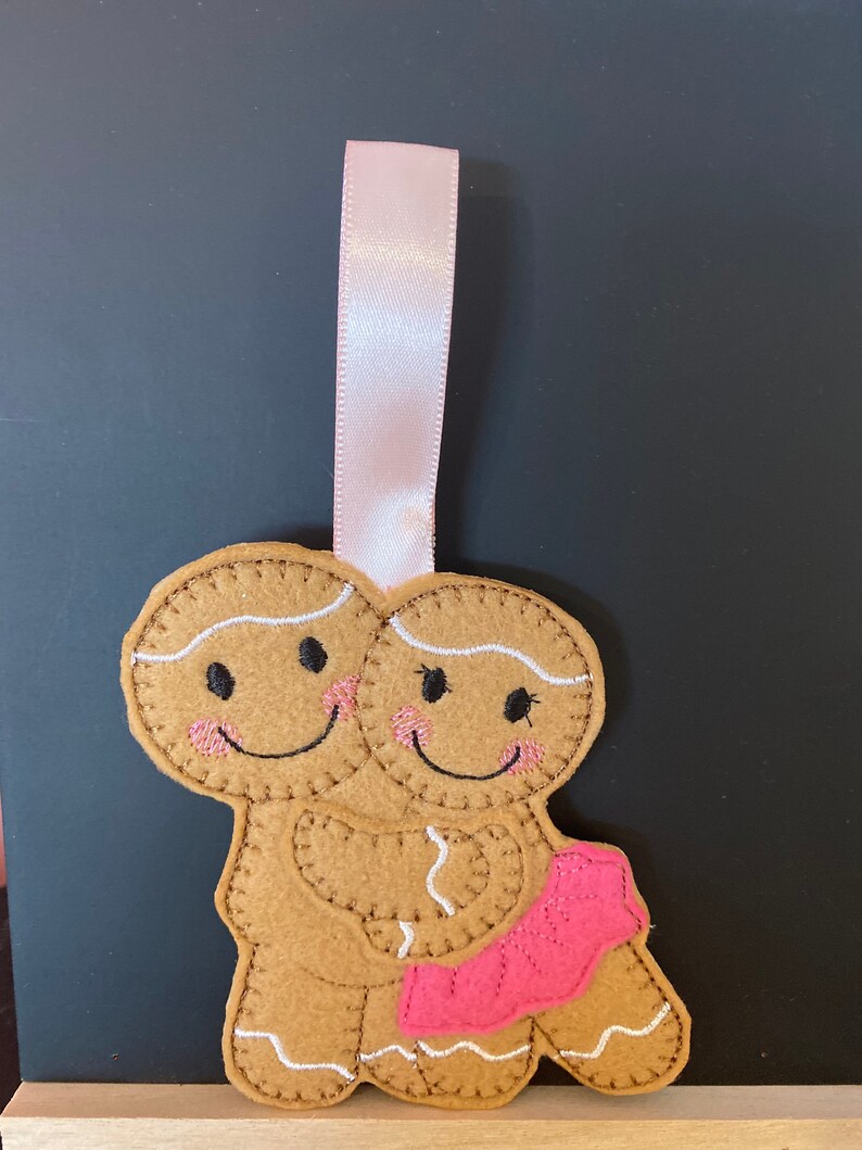 Ginger Couple in Love/gingerbread Felt Ornaments/christmas/girl/gift ...