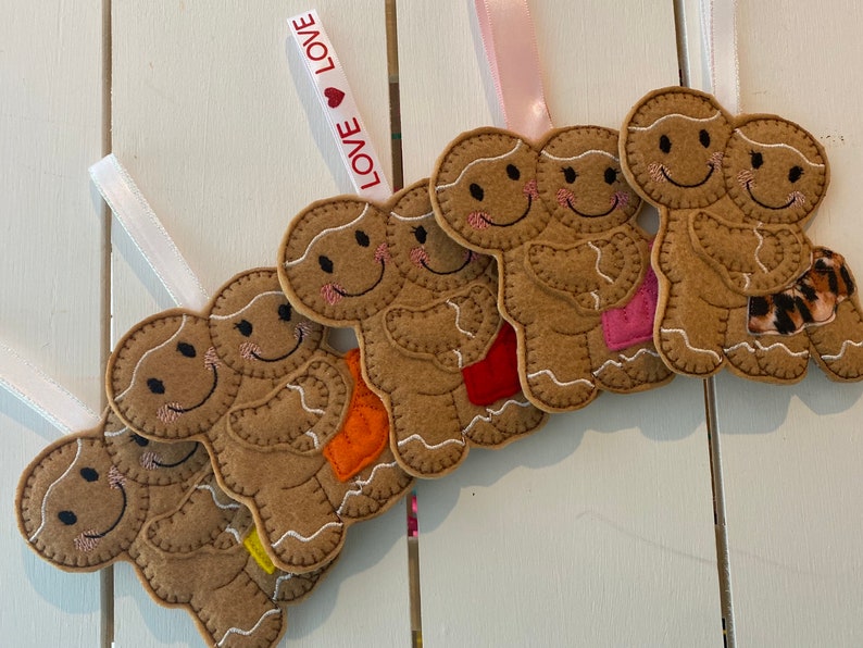 Ginger Couple in Love/gingerbread Felt Ornaments/christmas/girl/gift ...