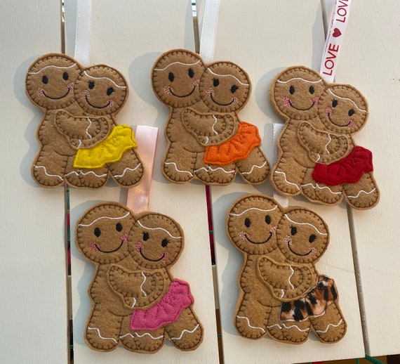 Ginger Couple in Love/gingerbread Felt | Etsy