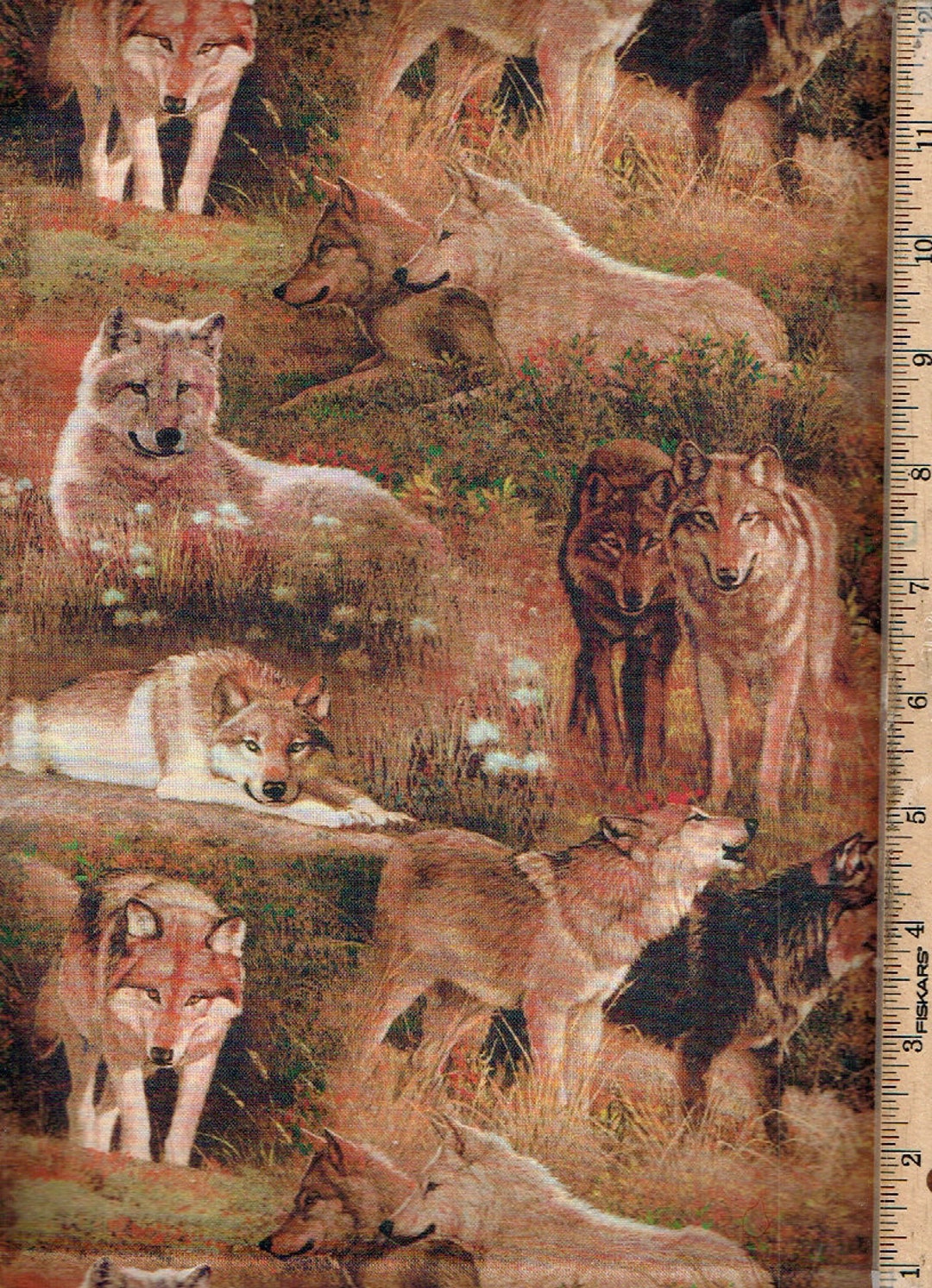 Wolves Territorial Trail Scenic, 45" Wide 100% Cotton Listed @ 1 Yard ...