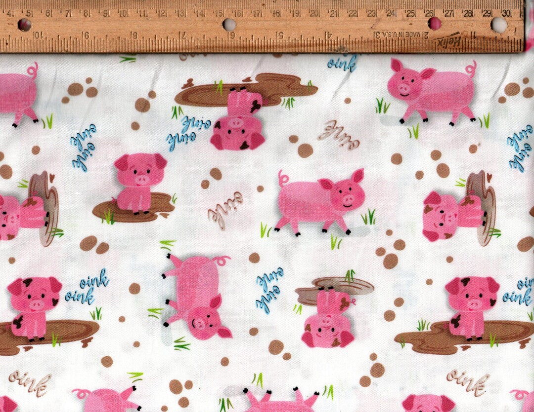 Barnyard Pigs 45'' Wide @ 1/2 Yard - Etsy