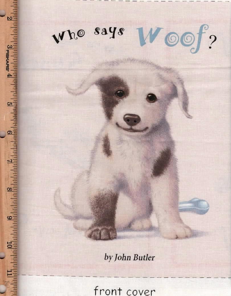 Cloth Book,who Says Woof, 45" X 36" 100% Cotton - Etsy