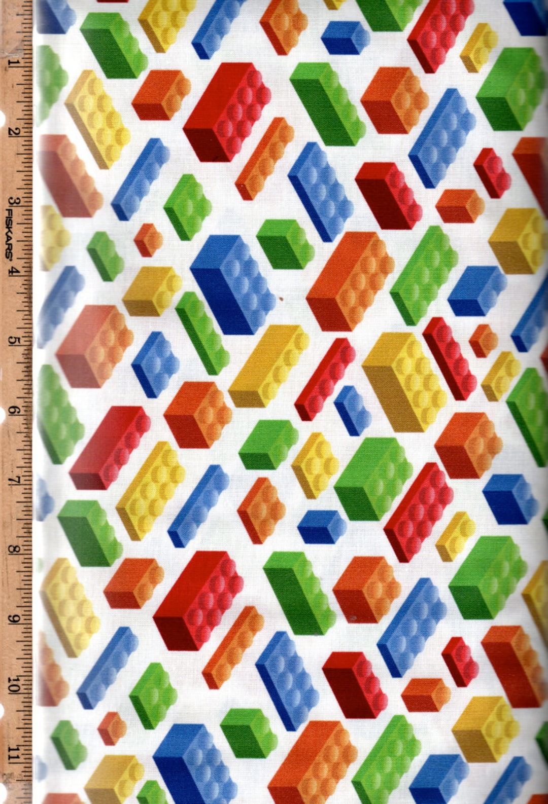 Rainbow Colored Building Blocks,45 Wide 100% Cotton,listed 1/2 Yard - Etsy