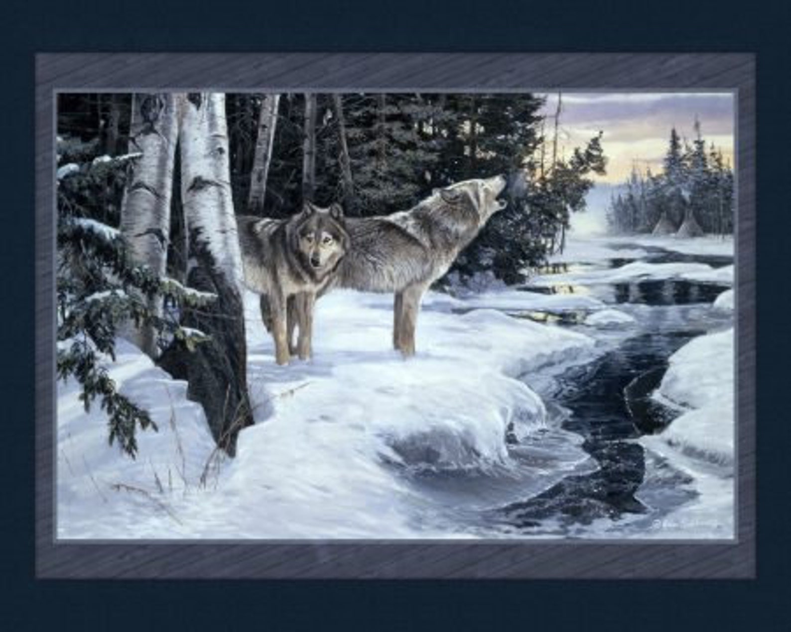 Wilderness Cry, Wolves,36"x45' Panel, Wolf - Etsy