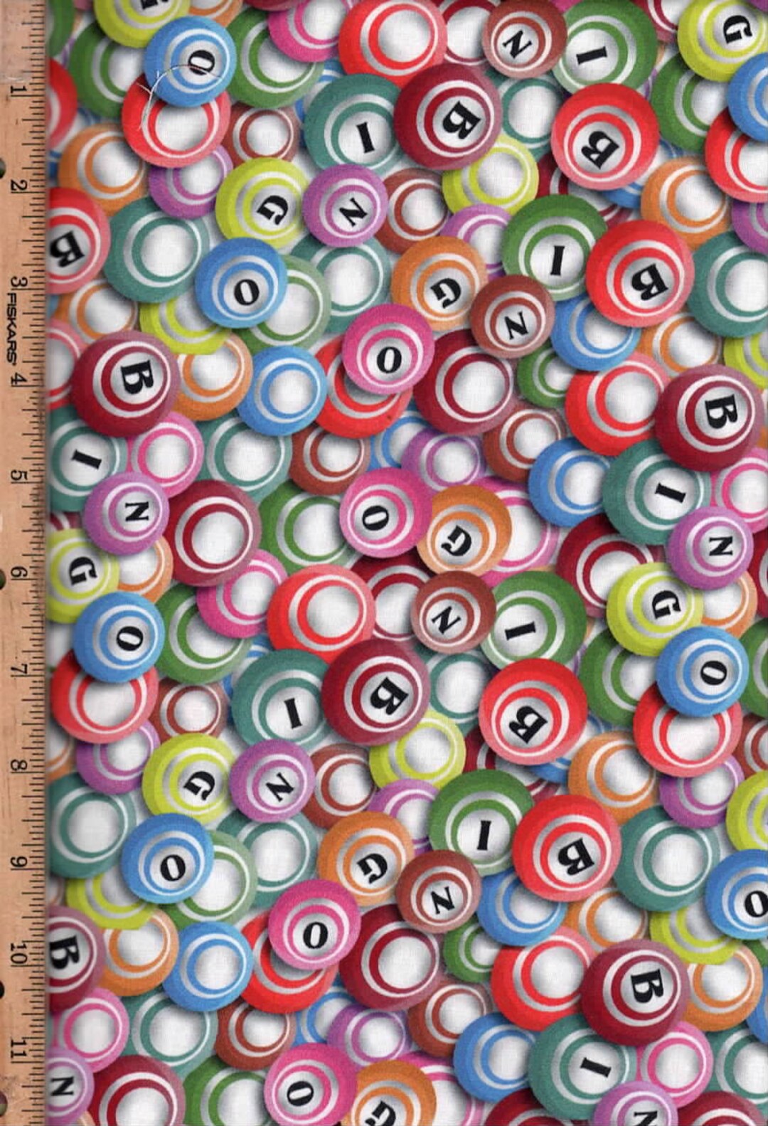 Bingo Balls, 45" Wide 100% Cotton Listed @ 1/2 Yard - Etsy