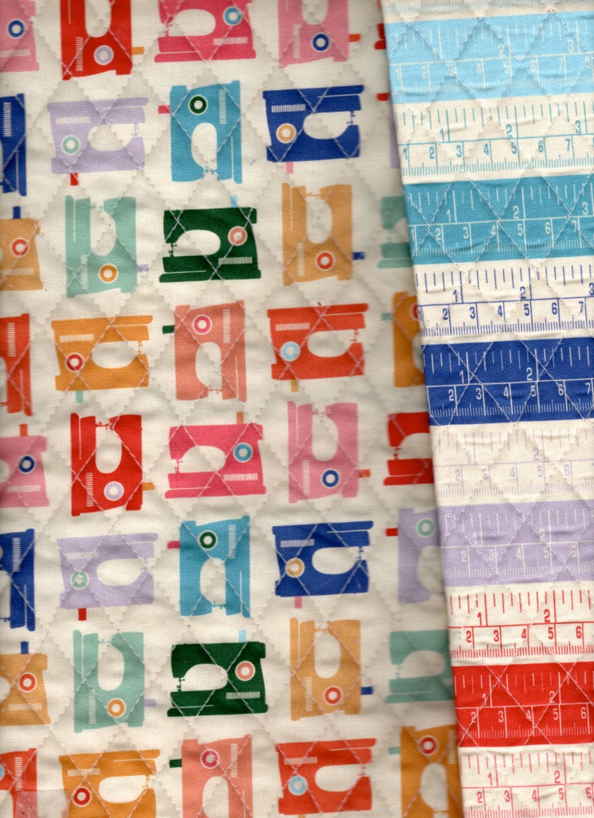 Pre Quilted, Sewing Machine/ Rulers Listed @ 1/2yard X43" - Etsy