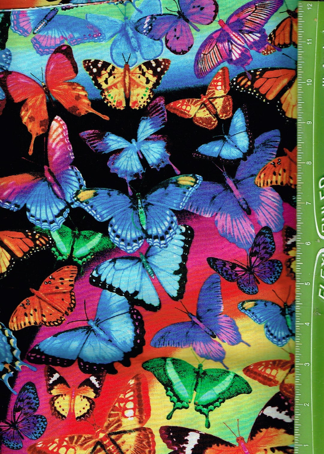 Rainbow of Butterflies45wide listed 1 Yard. 100% - Etsy