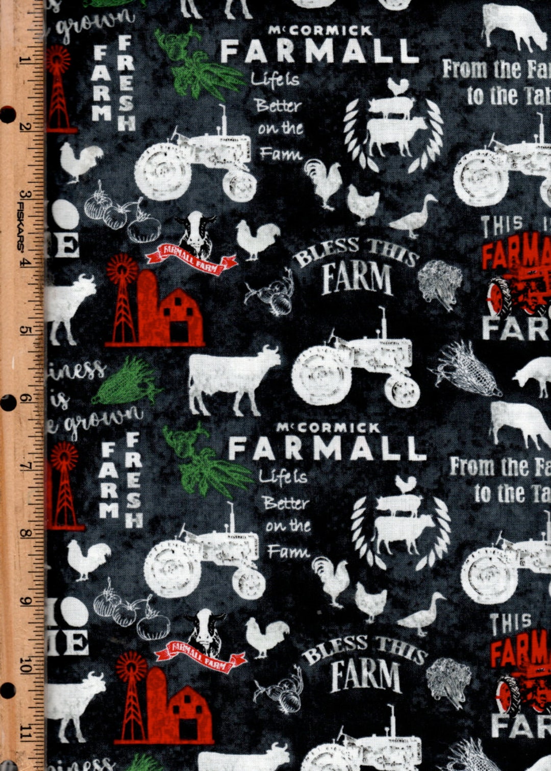 Farmall Farm to Table Signs,45" Wide Listed @ 1/2 Yard, Print Concepts ...