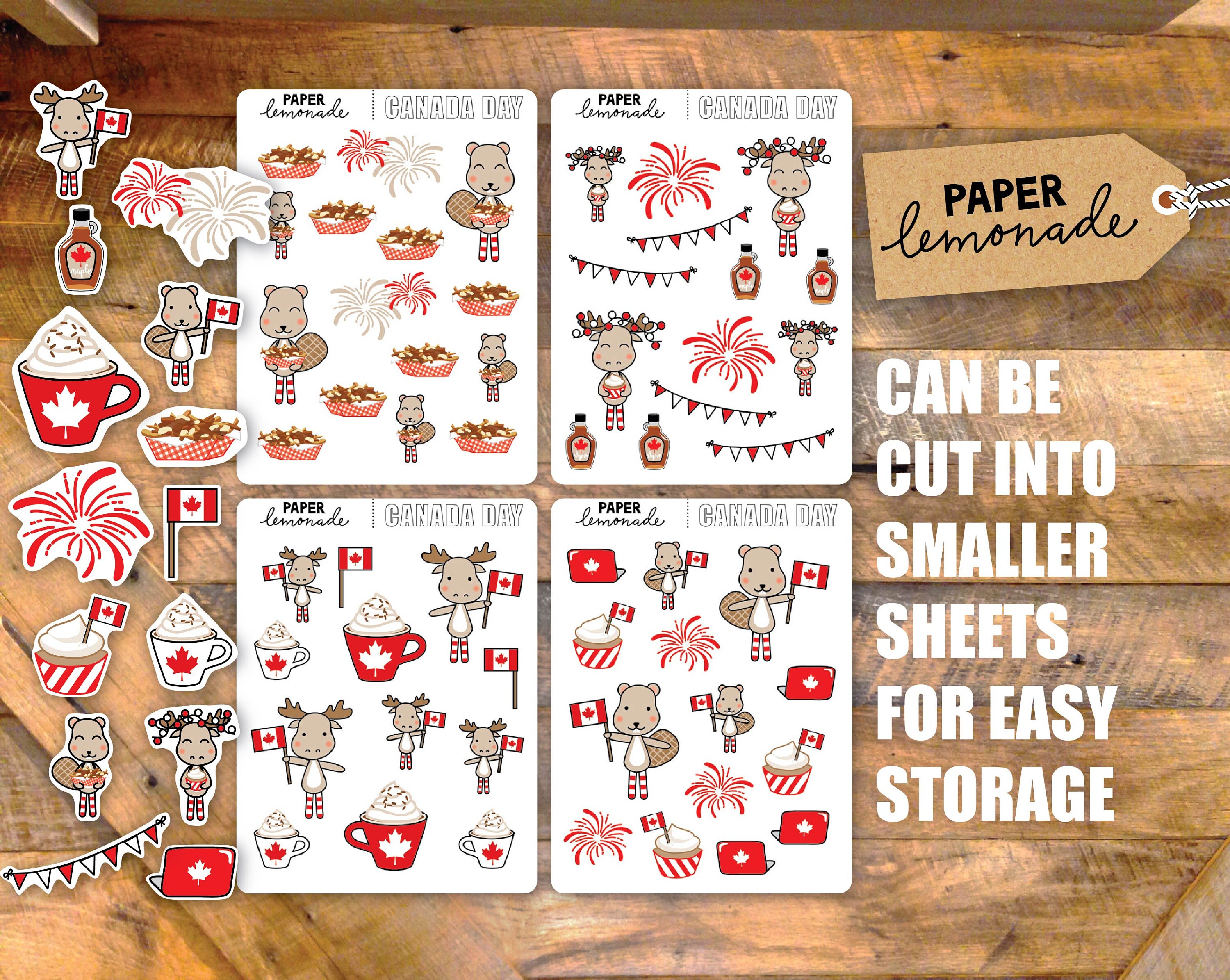 Canada Day Printable Stickers Canada Day Celebrations Stickers - Etsy ...