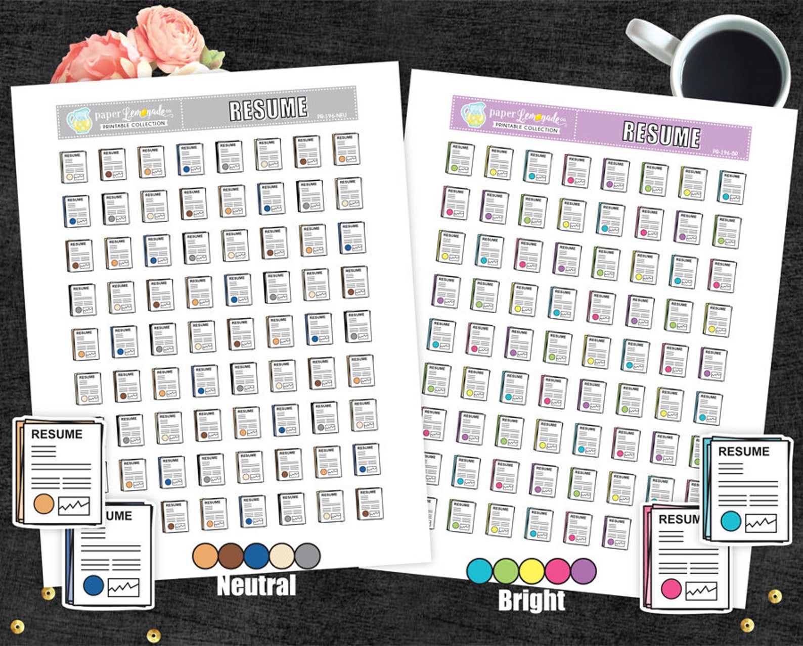 Printable Stickers Resume Stickers Job Hunting printable | Etsy